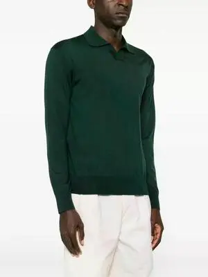 PAOLO PECORA Long-sleeved Wool Polo Shirt