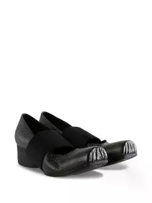 UMA WANG Crinkled-effect Elasticated-strap Ballet Flats