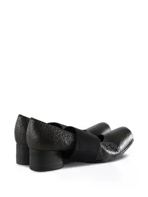 UMA WANG Crinkled-effect Elasticated-strap Ballet Flats