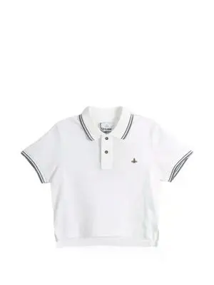 VIVIENNE WESTWOOD Orb-embroidered Cropped Polo Top