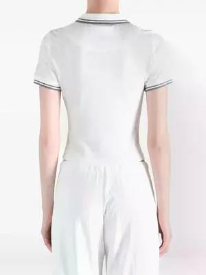 VIVIENNE WESTWOOD Orb-embroidered Cropped Polo Top