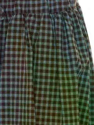 ELEH Check-pattern Balloon-motif Mini Skort