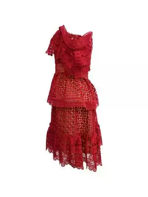 SELF-PORTRAIT Off-shoulder Guipure Lace Dress
