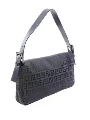 Fendi 2000-2010 Zucchino Canvas Baguette Shoulder Bag