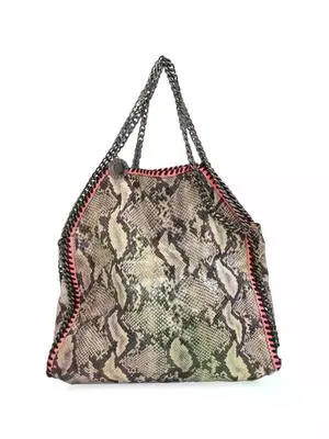 Stella McCartney Falabella Snakeskin-effect Tote Bag - Neutrals