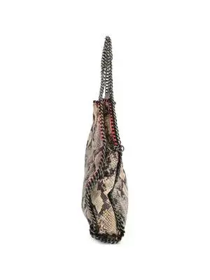 Stella McCartney Falabella Snakeskin-effect Tote Bag - Neutrals