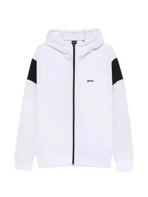 BOSS Logo-print Colour-block Tracksuit - White