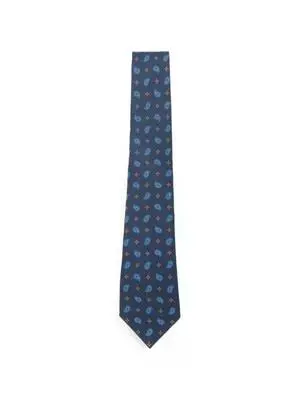 Kiton Paisley-print Tie - Blue