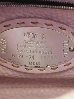 Fendi 2000-2010 Mini Leather Selleria Peekaboo Iconic Satchel - Pink