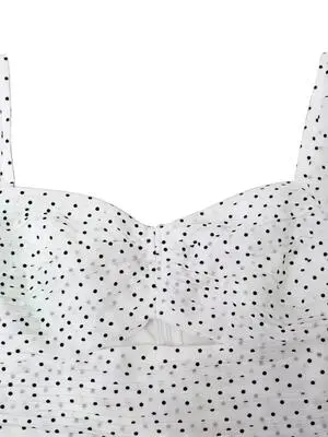 SELF-PORTRAIT Flocked Polka Dot Dress