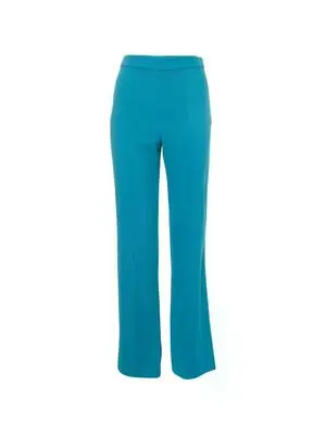 Alice + Olivia Crepe Flared Trousers - Blue