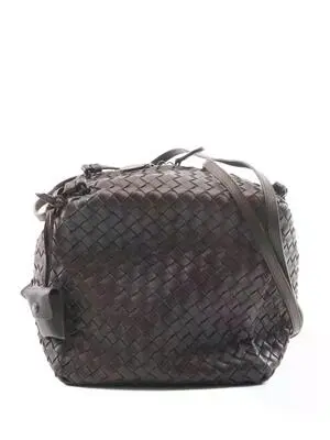 Bottega Veneta 2012-2026 Nappa Intrecciato Cube Crossbody Bag - Brown