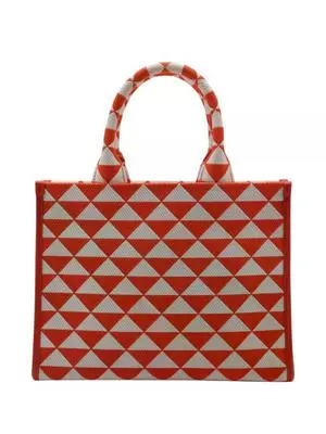 Prada 2013-2026 Small Canvas Symbole Triangolo Satchel