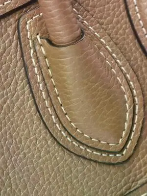 Celine Nano Leather Luggage Tote Satchel - Brown