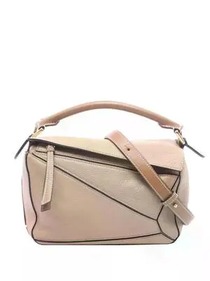 Loewe 2010-2026 Small Calfskin Puzzle Edge Satchel - Neutrals