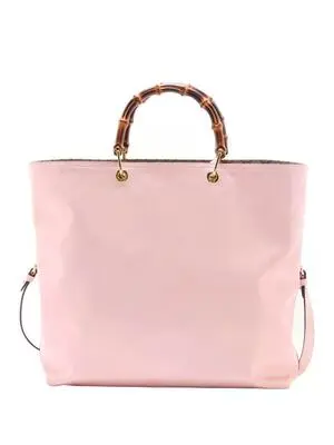 Gucci 2016-2026 Tall Leather Bamboo Shopper Tote Satchel - Pink