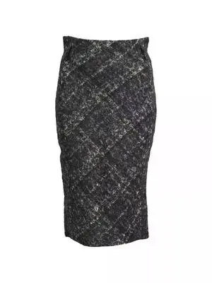 Bottega Veneta Woven Pencil Skirt - Black