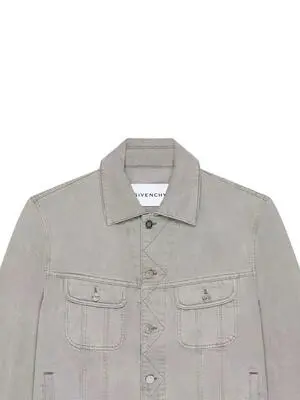 Givenchy Jacket In Denim With Crease Effect