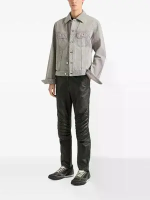 Givenchy Crease-effect Denim Jacket - Grey