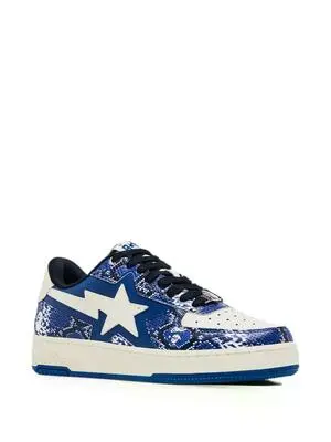 A BATHING APE Tape Sta Snakeskin-effect Sneakers - Blue