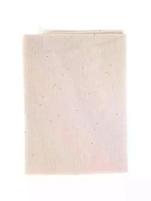 GRAN SASSO Sequin-embellished Frayed Scarf - Neutrals