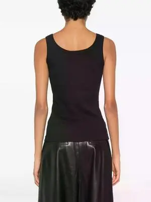 Dolce & Gabbana Logo-patch Ribbed-knit Tank Top