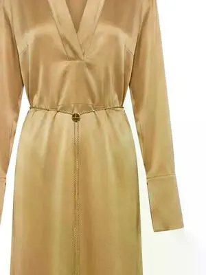 DANAME Belted V-neck Maxi Dress