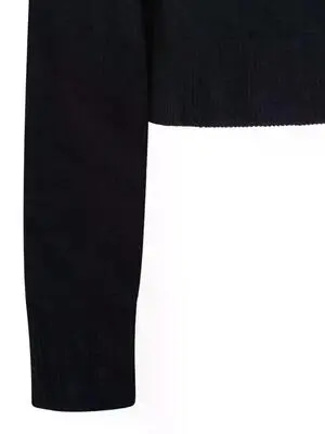 ALLUDE Zip-up Hooded Knit Top