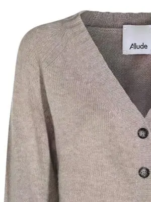ALLUDE V-neck Button-down Cardigan