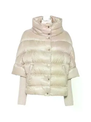 Herno Quilted High-neck Coat - Neutrals