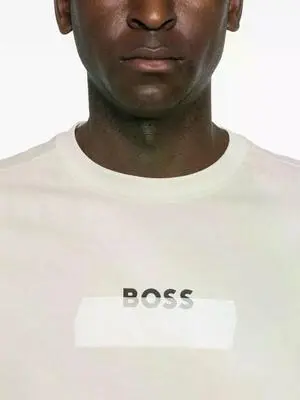BOSS Logo-print Short-sleeve T-shirt - Neutrals