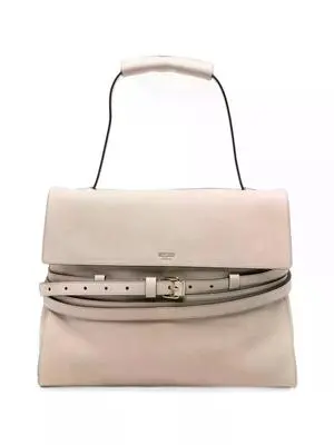 Moschino Belt-detail Leather Shoulder Bag - Neutrals