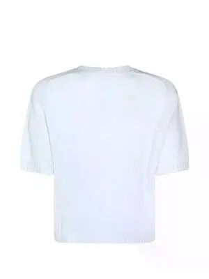 ALLUDE Short-sleeve Cashmere Top
