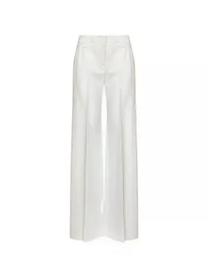 Ermanno Scervino Pressed-crease Bootcut Trousers - White