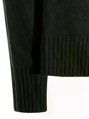 ALLUDE Ribbed-knit Raglan-sleeve Sweater