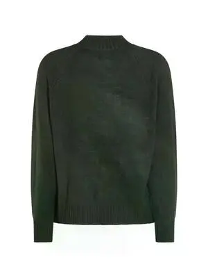 ALLUDE Ribbed-knit Raglan-sleeve Cashmere Sweater - Green