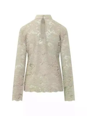 LE SULLY STUDIO Lace High-neck Blouse