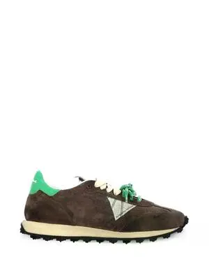RUN OF Suede Panelled Sneakers - Brown
