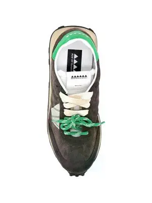 RUN OF Suede Panelled Sneakers - Brown