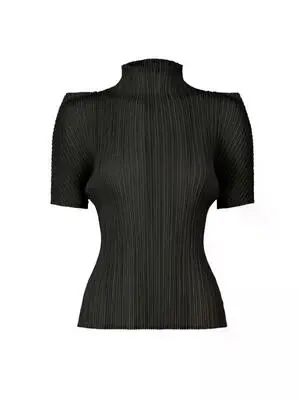 Issey Miyake Pleated High-neck Top