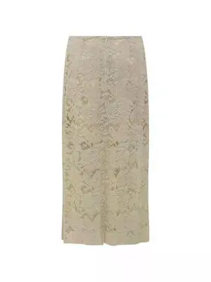 LE SULLY STUDIO Lace-overlay Midi Skirt