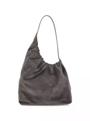 AESTHER EKME Demi Lune Cloud Gathered Suede Tote Bag - Grey