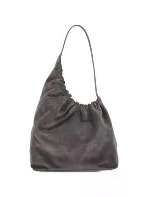 AESTHER EKME Demi Lune Cloud Gathered Suede Tote Bag - Grey