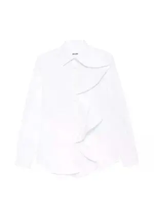 Moschino Ruffled-detail Long-sleeve Shirt - White