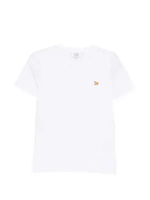 Maison Kitsuné Fox-patch T-shirt - White