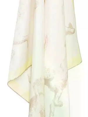Jacquemus Le Grand Foulard Caniche Silk Scarf - Neutrals
