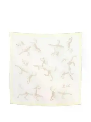 Jacquemus Le Grand Foulard Caniche Silk Scarf - Neutrals