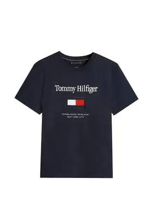 Tommy Hilfiger Logo-embroidered T-shirt - Blue