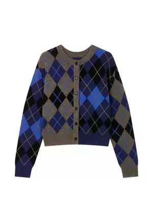 STUDIO TOMBOY Argyle Cardigan - Blue