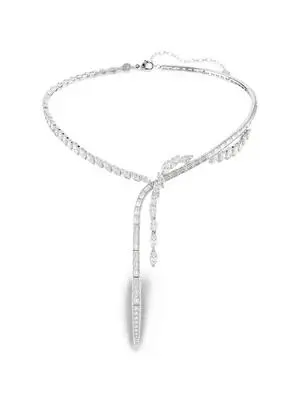 SWAROVSKI Y Mesmera Crystal-embellished Wrap Necklace - Silver